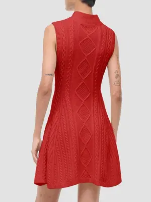 Staud Charade Cable-knit Mini-sweaterdress - Rogue