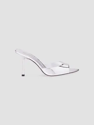 STUART WEITZMAN Lexington 85mm Leather Mules - Silver