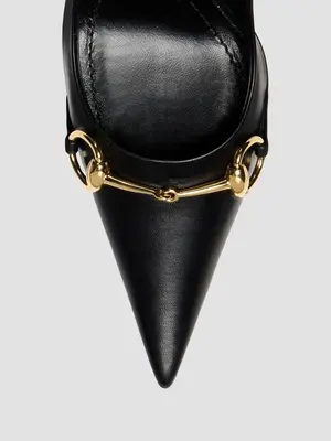 Gucci Donna 110mm Leather Pumps - Nero