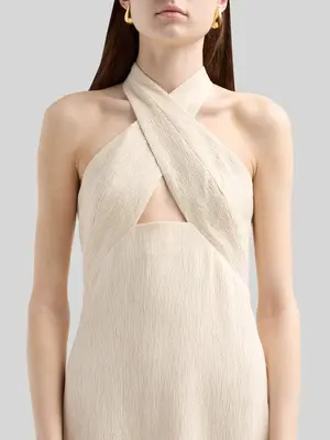 Johanna Ortiz Celeste Crinkle Ankle Dress