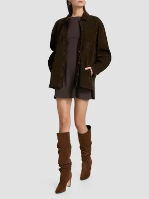 Staud Josette Suede Shirt Jacket