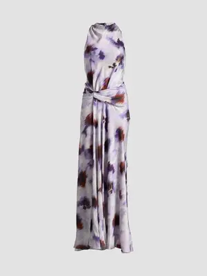 A.L.C. Skylar Abstract-print Gown - Lilac Multi