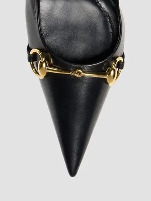 Gucci Donna 80mm Leather Slingback Pumps