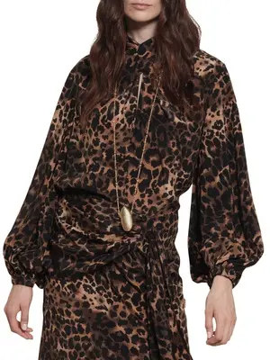 Johanna Ortiz Candelaria Intricate Islands -printed Silk Top