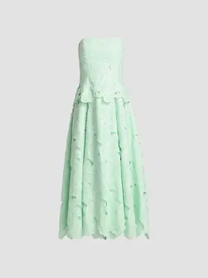 AS IT MAY Isla Strapless Lace Midi-dress - Mint