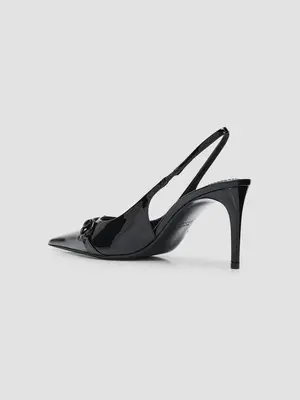Gucci Donna 80mm Patent Leather Slingback Pumps
