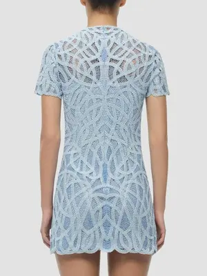 Simkhai Desiree Cotton Macramé Minidress