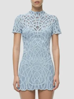 Simkhai Desiree Cotton Macramé Minidress