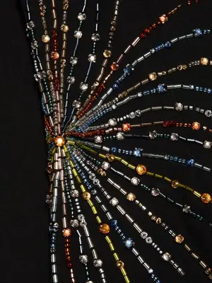Staud Britney Beaded Cocktail Dress - Firework