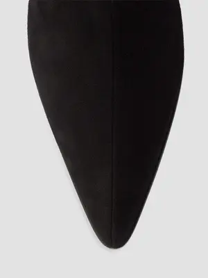 Prada Stretch Suede Boots - Black