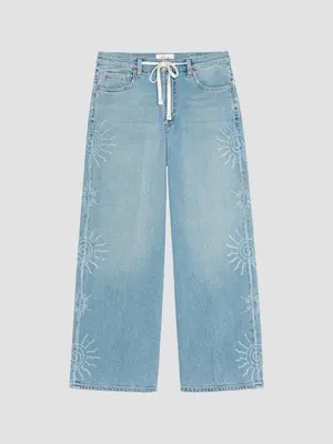Rails Angeleno Cotton Crop Jeans - Soleil Laser