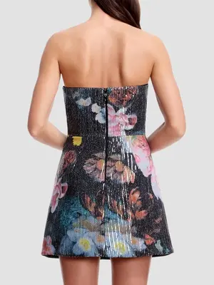 Dress The Population Amity Sequined Floral Mini Dress