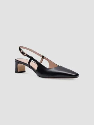 STUART WEITZMAN Baby Babette 40mm Leather Slingback Pumps