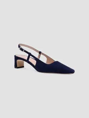 STUART WEITZMAN Baby Babette 40mm Suede Slingback Pumps