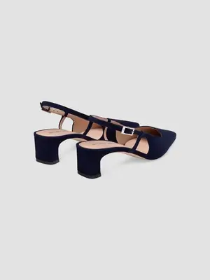 STUART WEITZMAN Baby Babette 40mm Suede Slingback Pumps