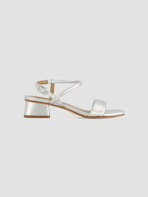 Bernardo Josei Low Heel Sandals - Silver