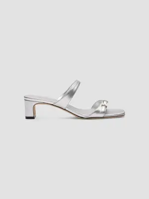 STUART WEITZMAN Baby Babette Leather Sandals - Silver