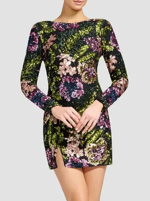 Dress The Population Nathalia Sequin Mini Dress