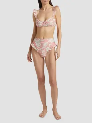 Agua Bendita Jengibre Floral High-rise Bikini Bottom