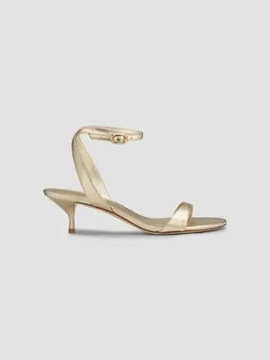 STUART WEITZMAN Kellie 50mm Leather Sandals - Light Gold