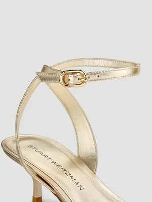 STUART WEITZMAN Kellie 50mm Leather Sandals - Light Gold