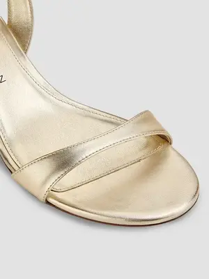 STUART WEITZMAN Kellie 50mm Leather Sandals - Light Gold