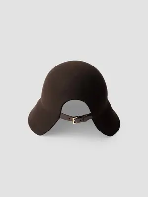 Prada Felt Hat - Brown