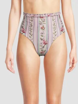 Agua Bendita Nopal Floral Stripe Bikini Bottom