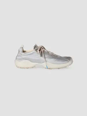 Miu Miu Bubble Technical Fabric And Suede Sneakers - Grey