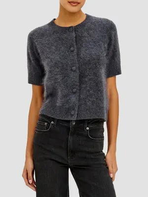 Rails Roman Wool-cashmere Cardigan - Charcoal