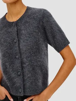 Rails Roman Wool-cashmere Cardigan - Charcoal