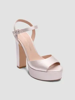 STUART WEITZMAN Reade 130mm Satin Platform Sandals
