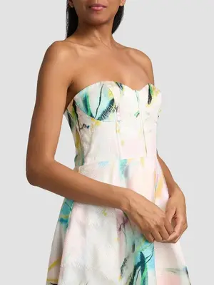 AS IT MAY Mika Strapless Woven Midi-dress