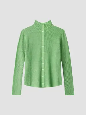 Staud Marianne Rib-knit Wool-blend Sweater - Leaf