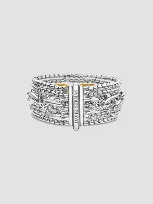 David Yurman Row Chain Bracelet With 18k Yellow Gold