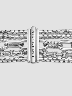 David Yurman Row Chain Bracelet With 18k Yellow Gold