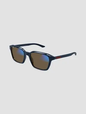Gucci Flag 52mm Square Sunglasses - Blue