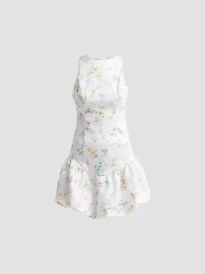 KIKA VARGAS Birgit Meadow Taffeta Mini Dress - Pastel