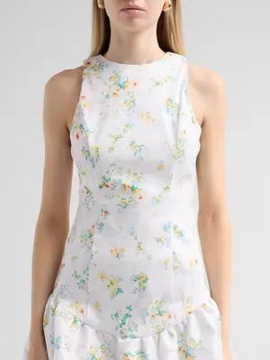 KIKA VARGAS Birgit Meadow Taffeta Mini Dress - Pastel