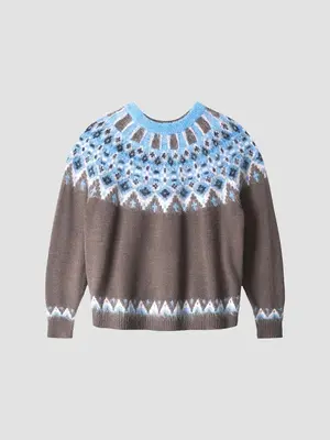 Staud Zane Fair Isle-style Wool-blend Sweater - Banff