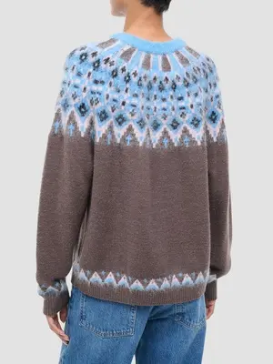 Staud Zane Fair Isle-style Wool-blend Sweater