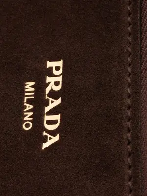 Prada Nova Large Suede Tote Bag - Brown