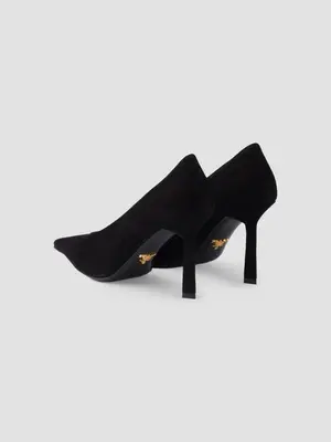 Prada Suede Pointy Toe Pumps