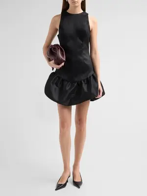 KIKA VARGAS Birgit Taffeta Mini Dress
