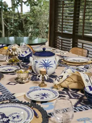 Johanna Ortiz Orpua Placemats 2-piece Set - Deep Navy