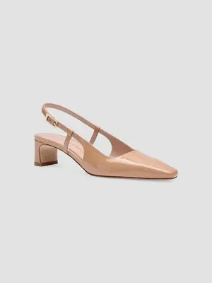 STUART WEITZMAN Baby Babette 40mm Patent Leather Slingback Pumps