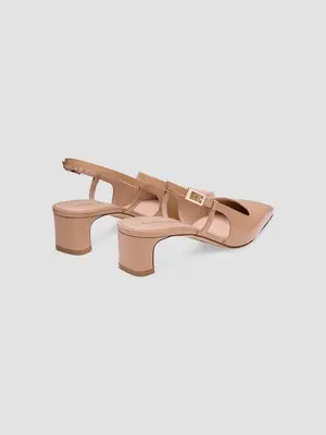STUART WEITZMAN Baby Babette 40mm Patent Leather Slingback Pumps