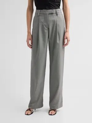 KIKA VARGAS Noko Wool Mid-rise Straight-leg Pants