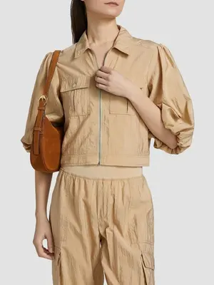 Cinq À Sept Ottie Nylon Crop Jacket