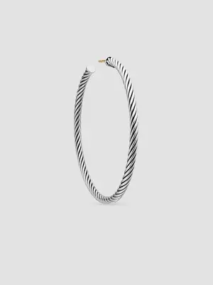David Yurman Cable Hoop Earrings In Sterling 2in